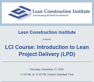 LCI Course: Introduction to Lean Project Delivery (LPD) - IFS